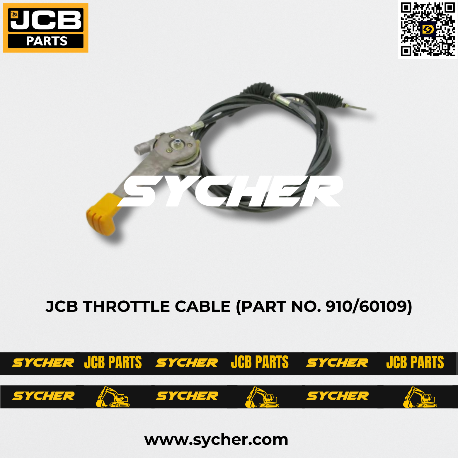 JCB THROTTLE CABLE (PART NO. 910/60152) - Sycher International