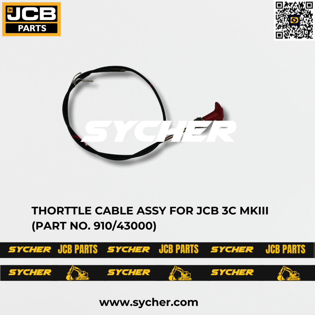 THORTTLE CABLE ASSY FOR JCB 3C MKIII (PART NO. 910/43000) - Sycher ...
