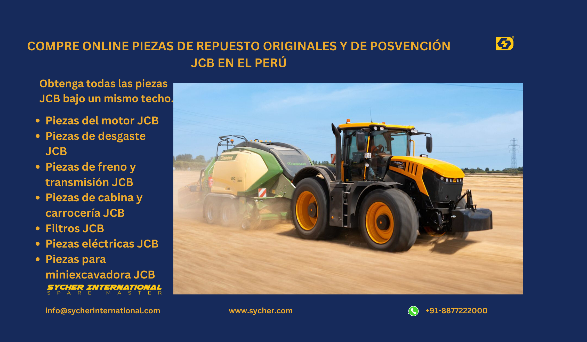 Buy Online JCB Genuine and Replacement Parts in Peru. - Sycher ...
